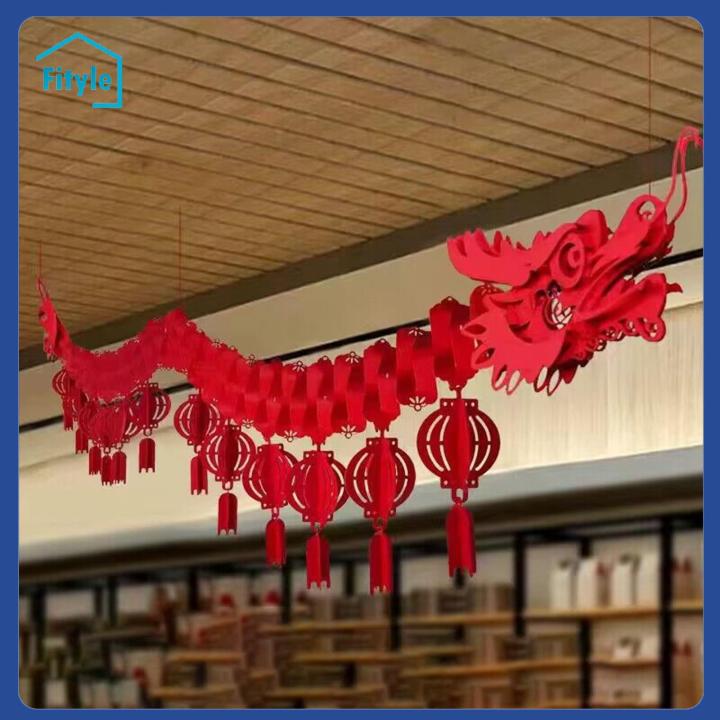 Fityle Chinese New Year Dragon Ceiling Decorations 3D Chinese New Year ...