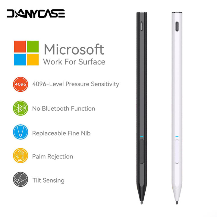 สำหรับปากกาพื้นผิว Microsoft สำหรับ Surface Pro X 9 8 7 6 5 4 3 Book 2 ...