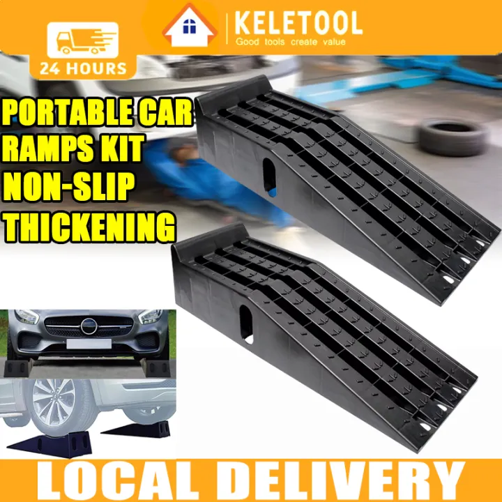 Per Pair Portable Car Ramps Kit Lightweight Plastic Heavy Duty Durable ...