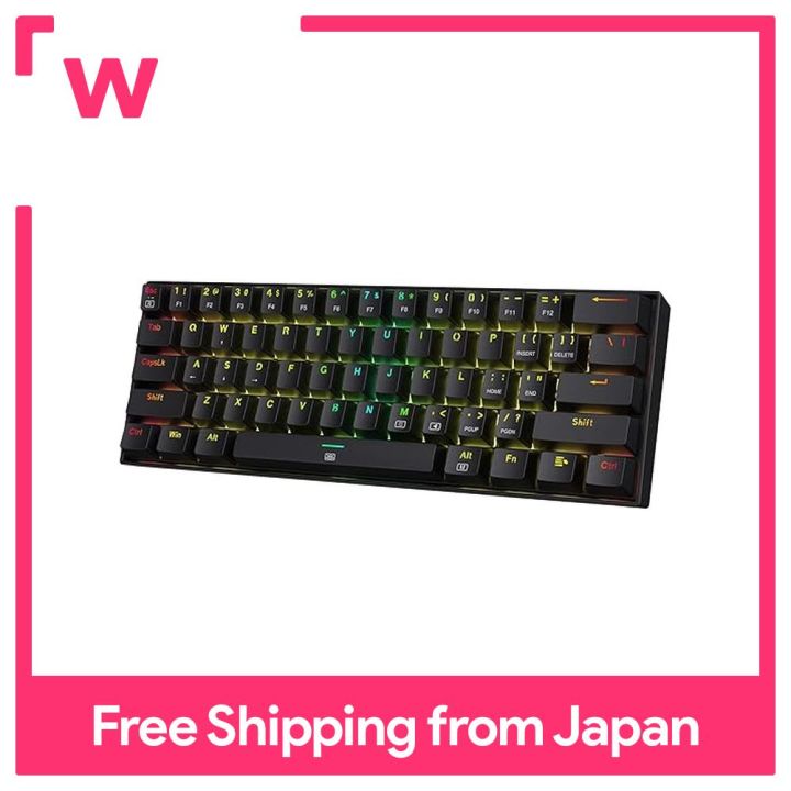 Redragon K630 Dragonborn 60% Wired RGB Gaming Keyboard 61-Key Compact ...