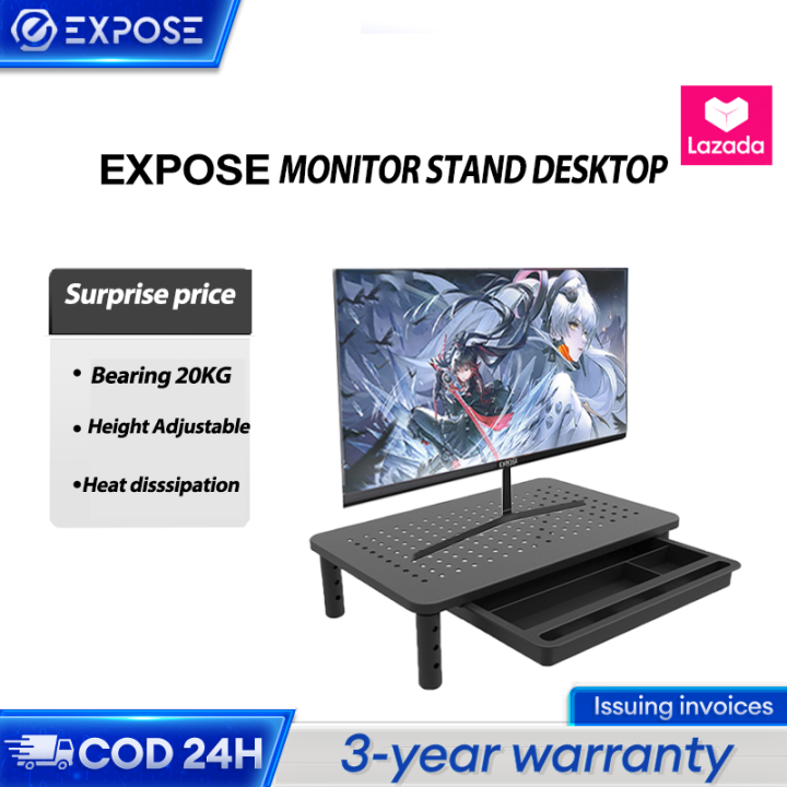 Expose Laptop Stand Monitor Stand Riser Adjustable Height Keyboard Rack ...