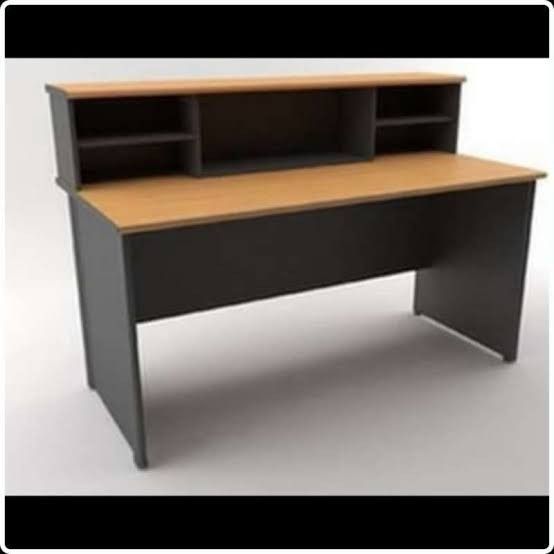 Meja Kasir Counter Kerja Office Warna Oak Cherry Kombinasi Warna Grey ...