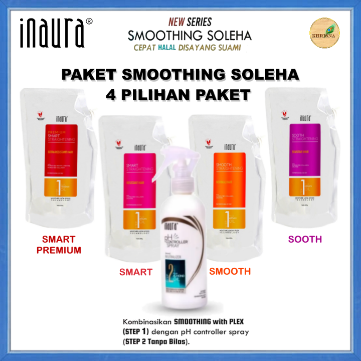 INAURA - Hair Smoothing Soleha Paket Series ( Step 1 Pouch 600 ml ...
