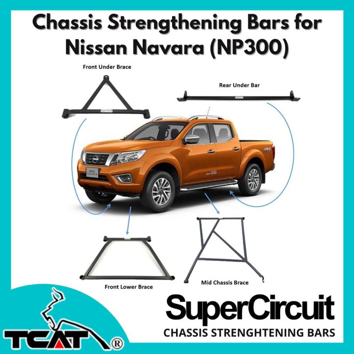 [Pre-order] Nissan Navara NP300 SuperCircuit Chassis Strengthening Bars ...