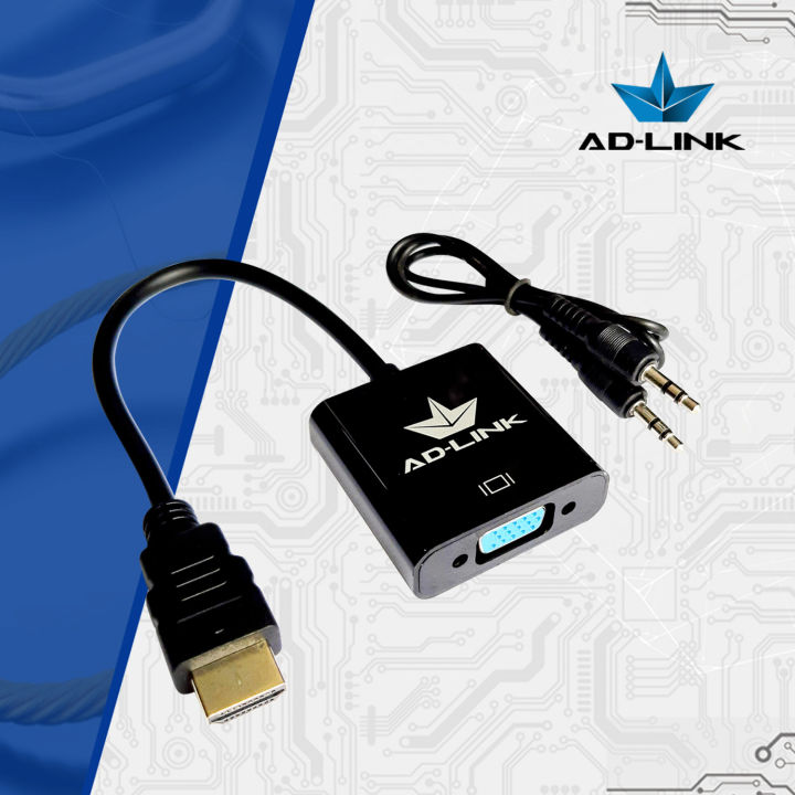 AD-LINK HDMI to VGA Adapter W/ Chipset & Audio male to female | Lazada PH