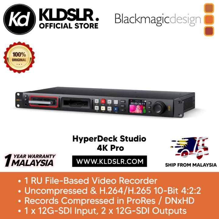 Blackmagic Design HyperDeck Studio 4K Pro (Blackmagic Design Malaysia) | Lazada
