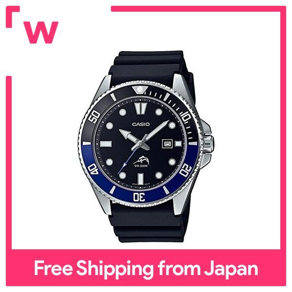 [Casio] CASIO Watch Diver Watch MDV-106B-1A1V Black x Blue Bezel Men's ...