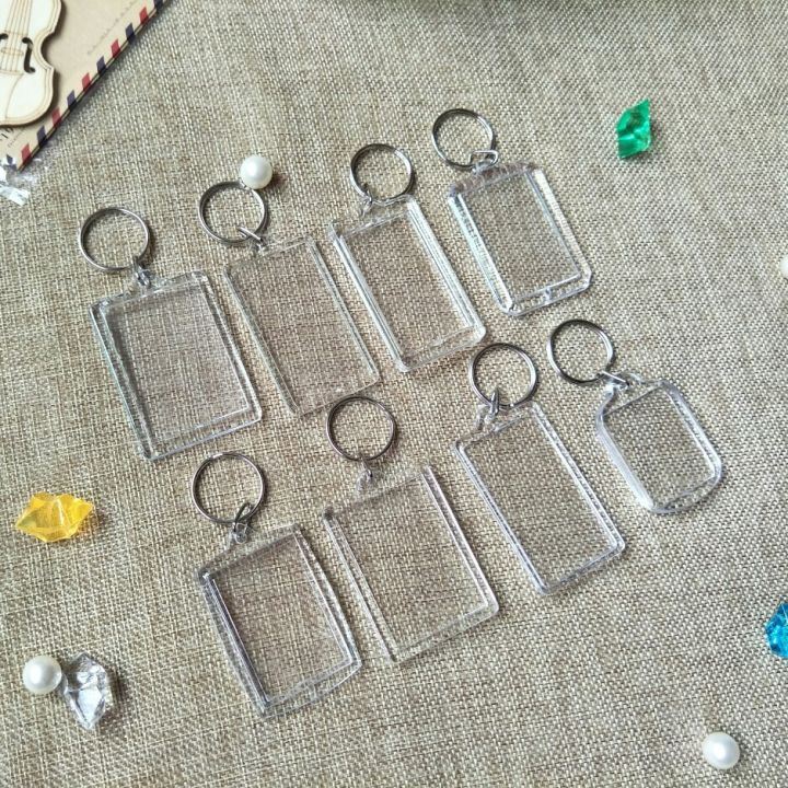 🔥Wishwa👍 Transparent Acrylic Keychain Photo Frame Keychain DIY Photo ...