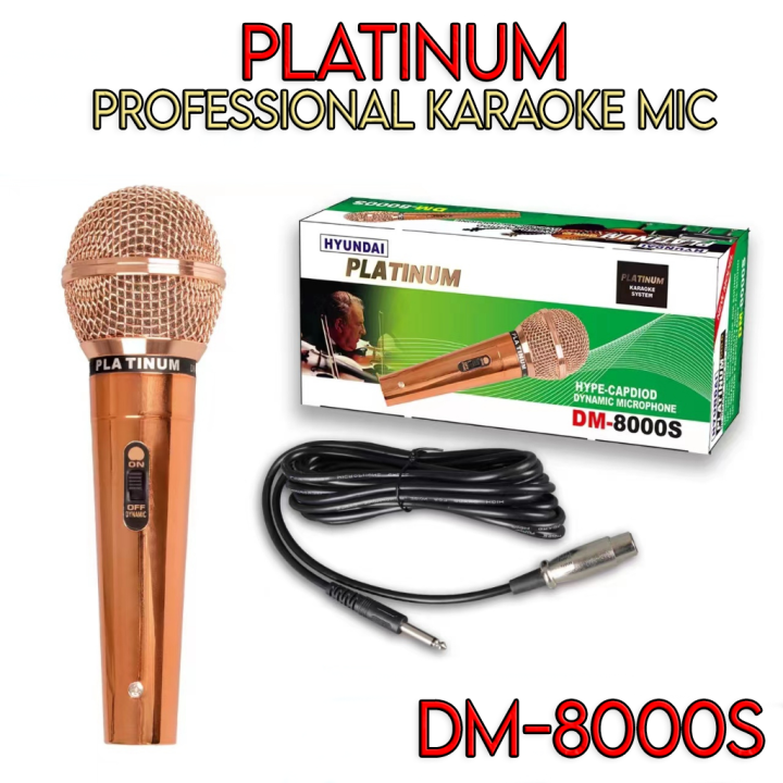 PLATINUM DM-8000S HYPE-CAPIOD DYNAMIC MICROPHONE PROFESSIONAL KARAOKE MIC | Lazada PH
