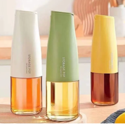 4 in 1 Aesthetic Kitchen Condiments Seasoning Bottle Dispenser ...