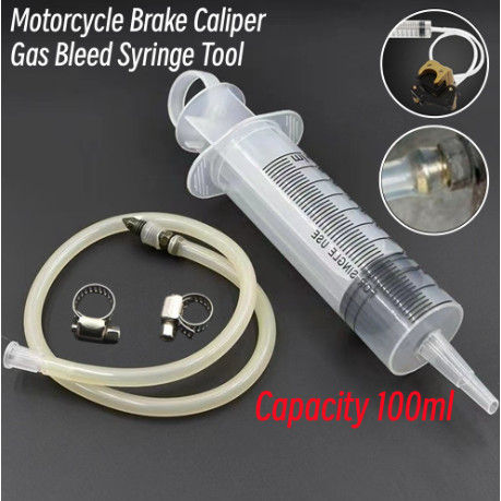 Universal 100ml Motorcycle Bleed Kit Clutch Brake Bleeder Syringe Tool ...