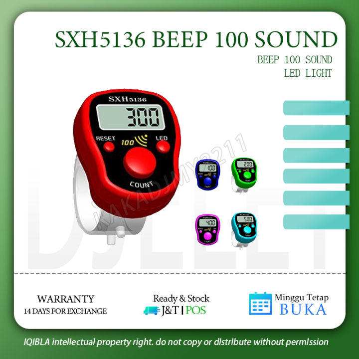 Tasbih Digital LED Mini Finger Zikir Tally Counter 100 Beep Islamic ...