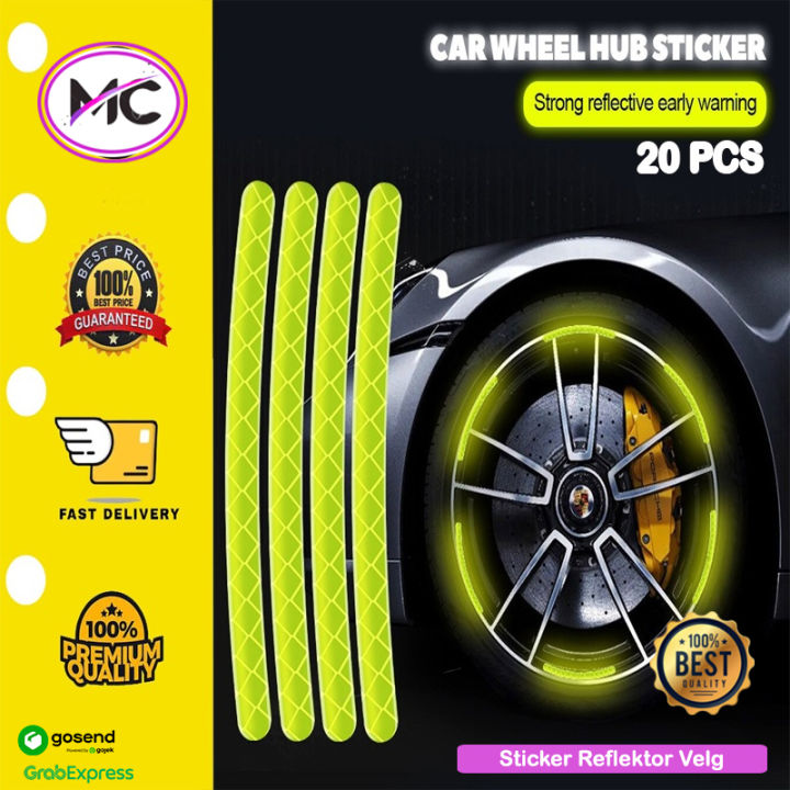 Sticker Reflektor Velg Motor Mobil Stiker Strip Emblem Velg Universal ...