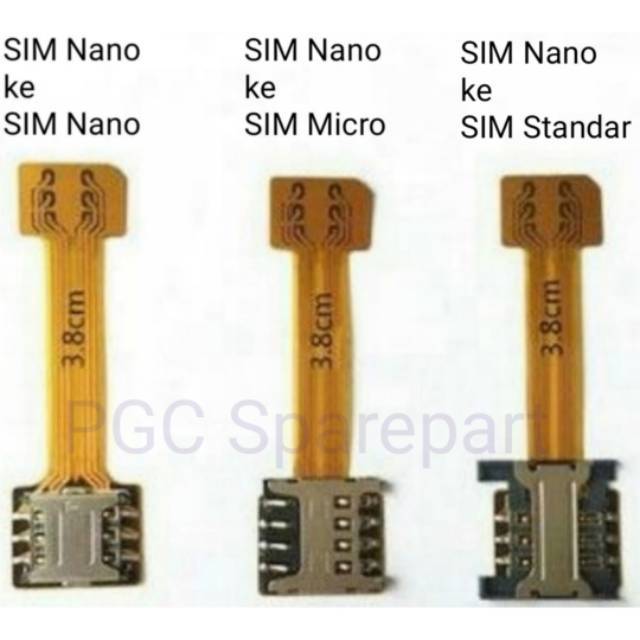 Nano ke SIM Standar - Adapter Converter Hybrid Dual Sim Slot Nano ke ...