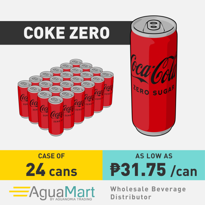 Coke Zero in Can 320mL x 24 (Wholesale / Bulk Canned Softdrinks / Soda ...