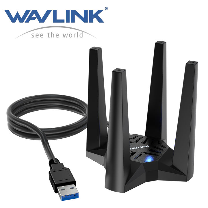 WAVLINK USB WiFi 6 Adapter, AX1800 USB 3.0 WiFi Dongle for PC, Dual ...