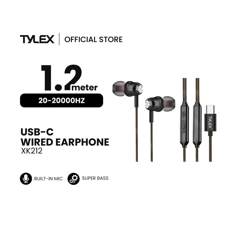 Tylex XK212 USB-C Wired Earphones | Lazada PH