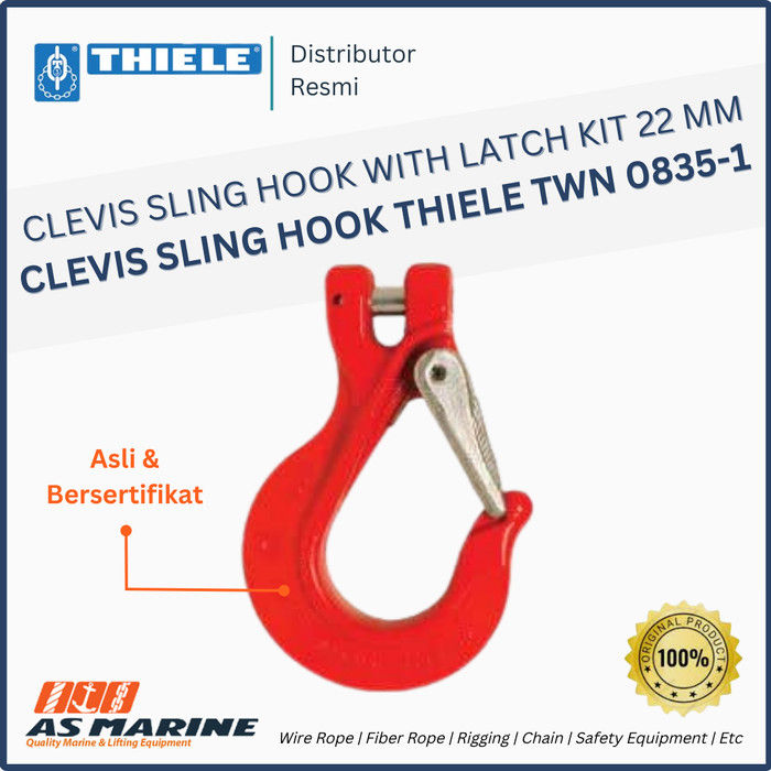 Clevis Sling Hook With Latch Kit 22 mm THIELE TWN 0835-1 | Lazada Indonesia