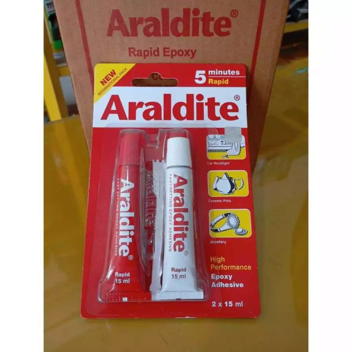 Lem Besi Araldite 5 menit Araldite Red Araldite Merah Lem Epoxy ...