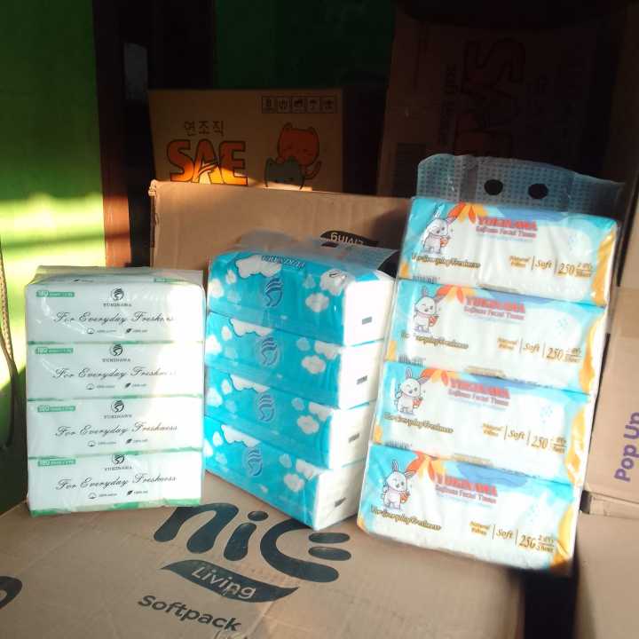 (bundle isi 4) Facial tissue YUKINAWA tisu wajah banded lebih hemat 180 ...