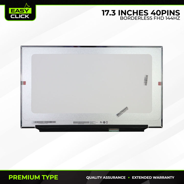 Laptop LCD Screen 17.3 inches 40 Pins 144Hz Full HD 1920 x 1080 Thin ...