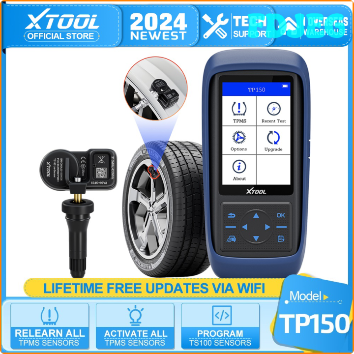 FDJEG XTOOL TP150 WiFi TPMS Diagnostic Tool Program TS100 Sensor Read/Clear DTCs OBD2 TPMS ...
