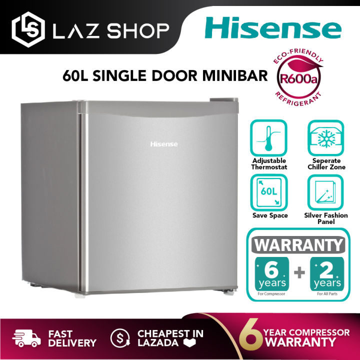 【24H Ship Out】Hisense 60L Single Door 1-Door Mini Bar Refrigerator ...