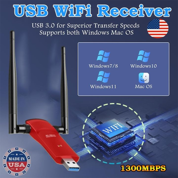 TOP 1300Mbps 5G Wifi Adapter 4G USB Wifi Withadapter For Desktop 5G ...