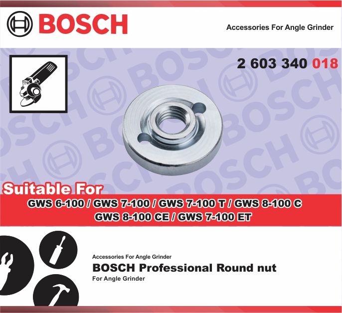 Accessories For Angle Grinder BOSCH Professional Round Nut M10 ( 2 603 ...