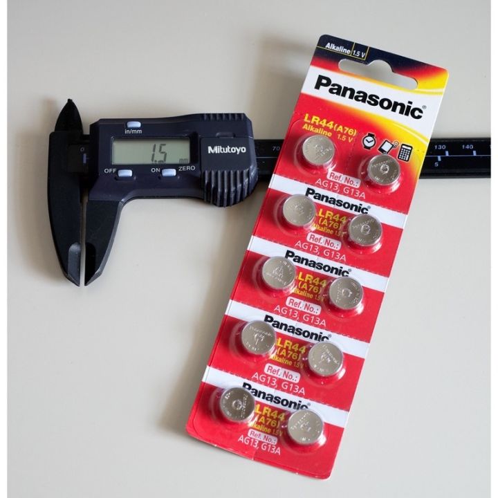 (cn)ถ่าน Panasonic LR44 (A76) 1.5V Alkaline Battery (AG13, G13, L1154F ...