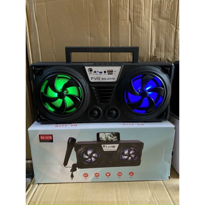 Loa bluetooth karaoke mini kèm mic BS237 công suất lớn không dây có mic ...