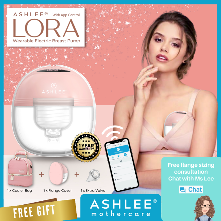 [NEW! ULTRA-QUIET] ASHLEE LORA PRO Wearable Breastpump Wireless Handsfree Breast Pump (1 Year ...