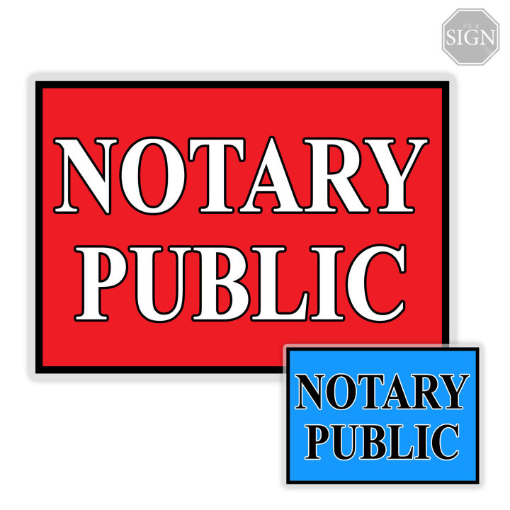 Notary Public Sign - Laminated Signage Label - A4 / A3 Size | Lazada PH