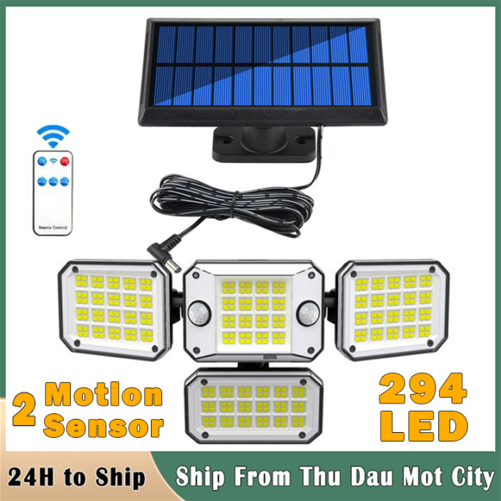 Dosen 2024 new 300 LED solar light Double Motion Sensor đèn led năng ...