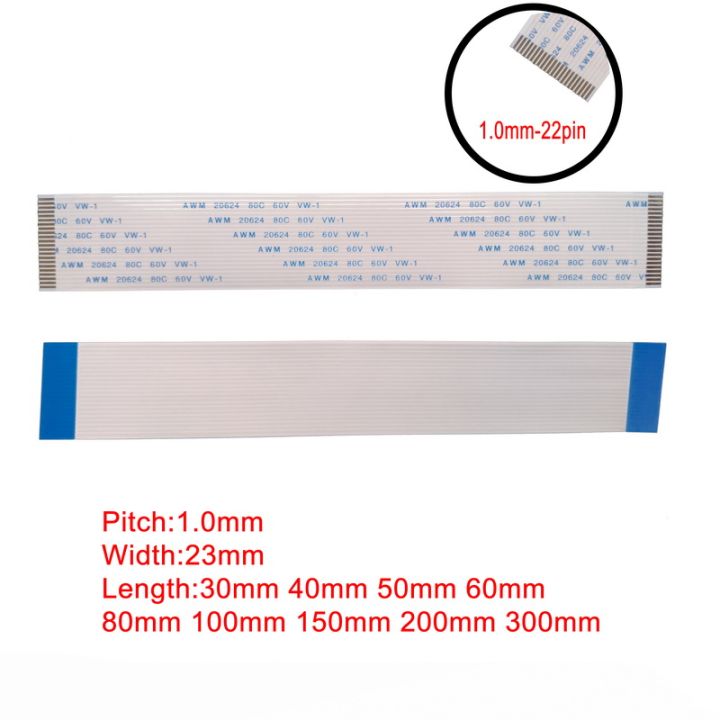 22Pin 1mm Pitch FFC FPC AWM 20624 80C 60V VW-1 A B Type Flat Flexible Cable 60/100/150/200/250 ...