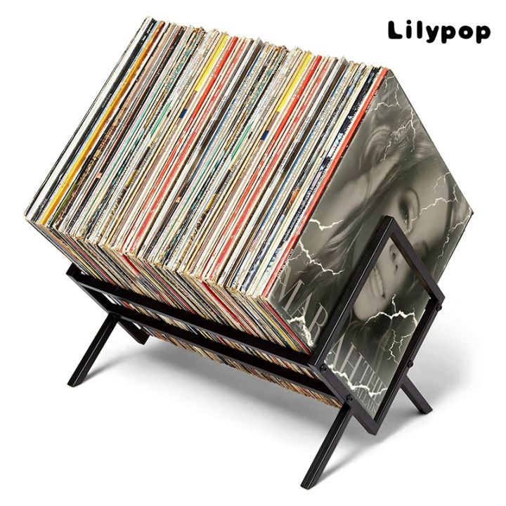 Vinyl Record Organizer – Matte Black Vinyl Record Holder 80 To 100 LP ...