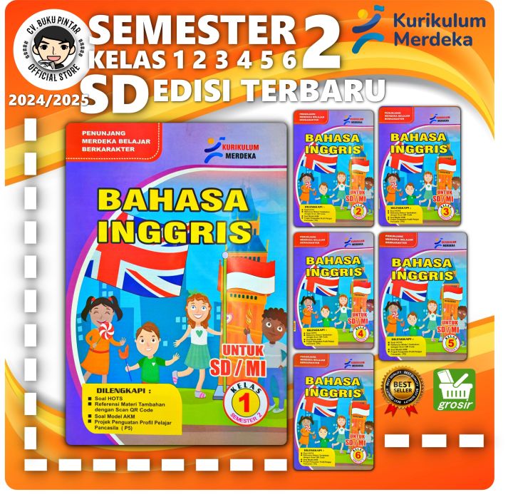 LKS BAHASA INGGRIS SD/ MI KELAS 1 2 3 4 5 6 SEMESTER 2 2024-2025 KURIKULUM MERDEKA | PUTRA ...