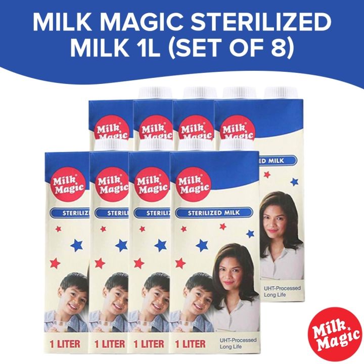Milk Magic Sterilized Milk 1 Liter (Set of 8) - Healthy Drink Baon Pack | Lazada PH