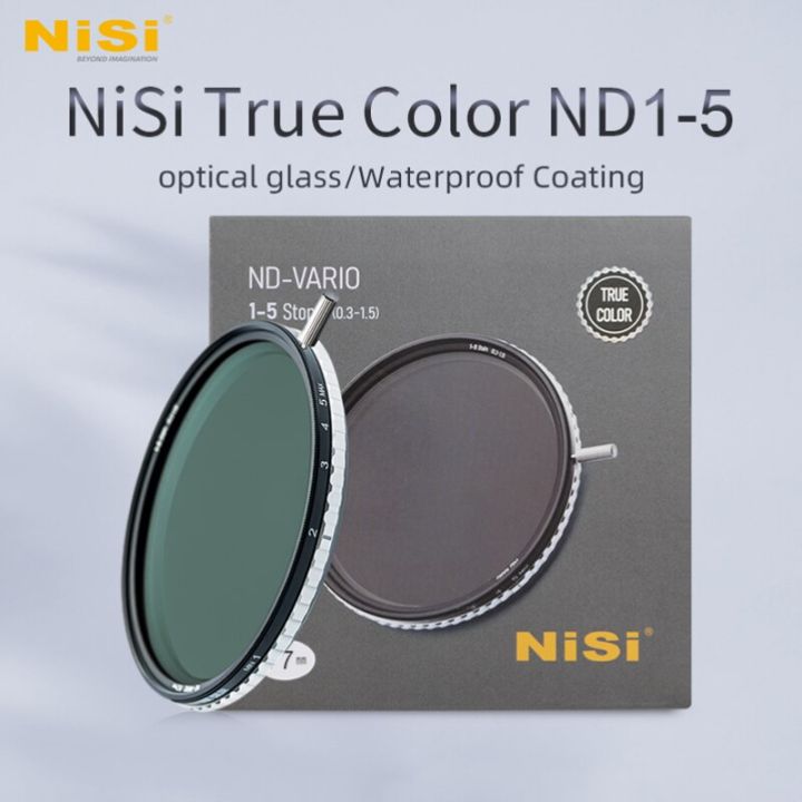 Nisi True Color ND VARIO 1-5 stops(0.3-1.5) nano variable neutral density lens filter for40.5 46 ...