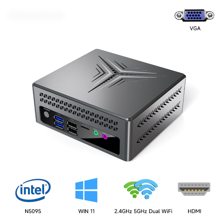 JK01 N5095 Mini PC Win11 In 11th Celeron Mini Computer Three Screen DIY ...