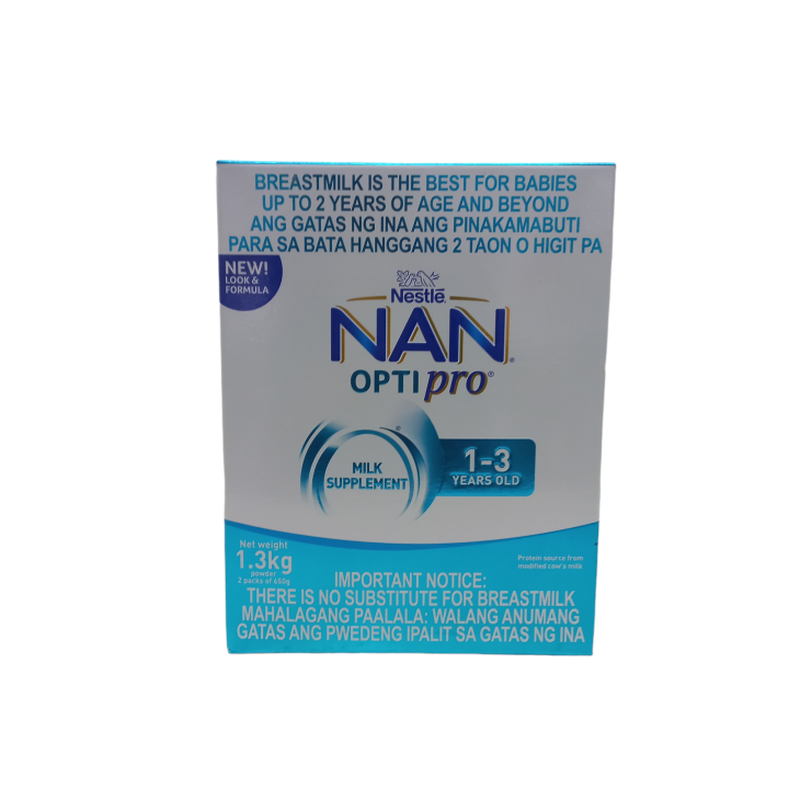 NAN Optipro 3 1.3kg Milk supplement (1-3 years old) | Lazada PH