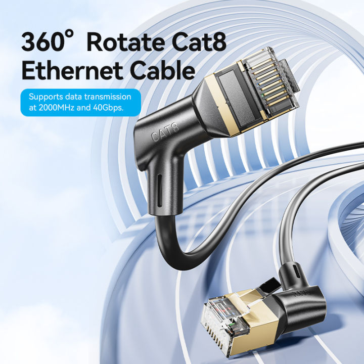 Vention Cat8 SSTP Cable 360Degrees Elbow rotatable slim 2000MHz Super ...