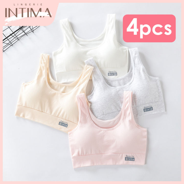 INTIMA 4PCS/SET Vest Style Cotton Underwear For Teenage Girl with ...