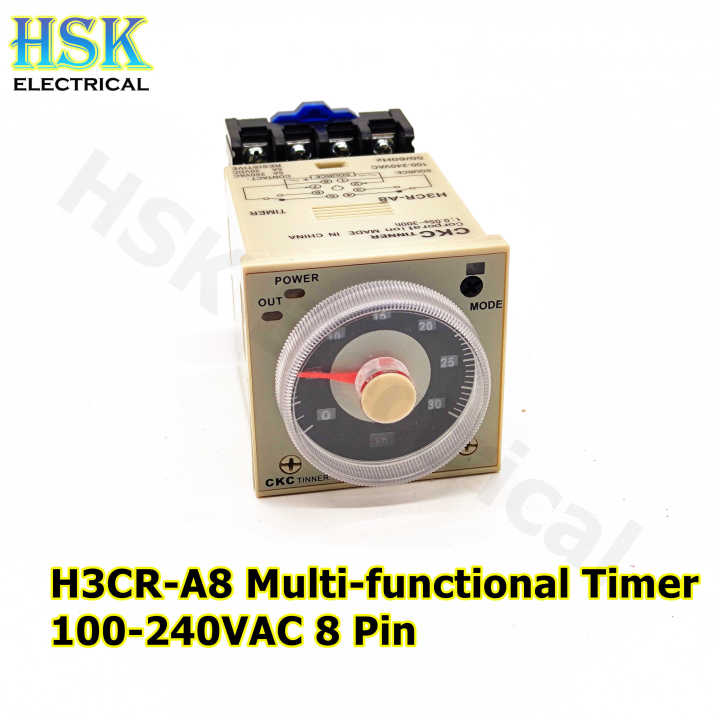 H3CR-A8 Multi-function Timer Analog 100-240VAC Pin Sec/Min/Hours | Lazada PH