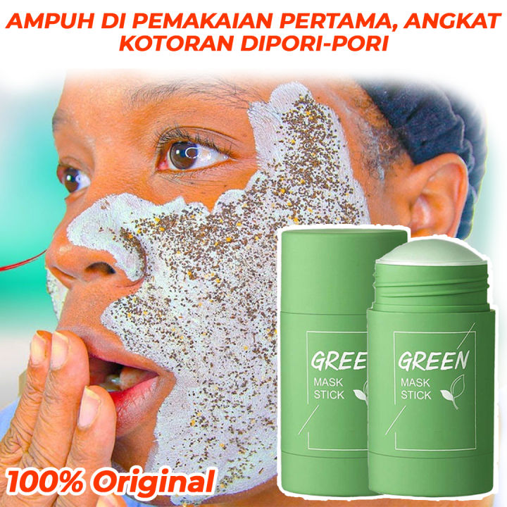 PRODUK ASLI !! GREEN MASK STICK MASKER GREEN TEA penghilang komedo ...