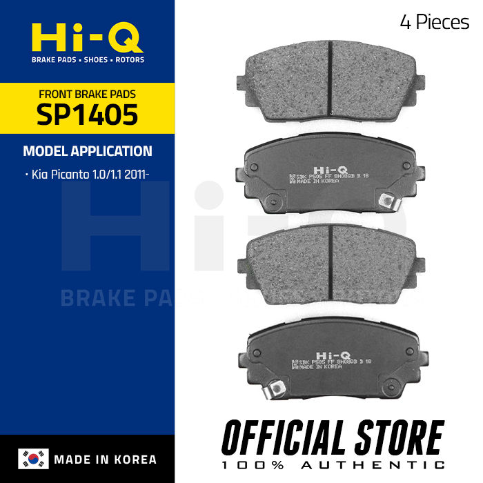 Hi-Q Front Brake Pads for Kia Picanto 2011-up SP1405 | Lazada PH