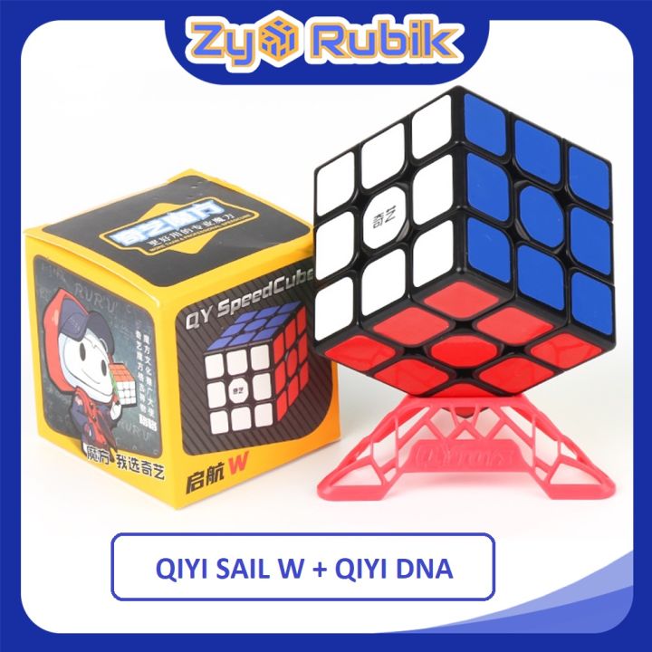 Rubik 3x3 Combo Qiyi Sail W + Đế QiYi DNA ( Full màu )/ Sail W (Màu Đen ...