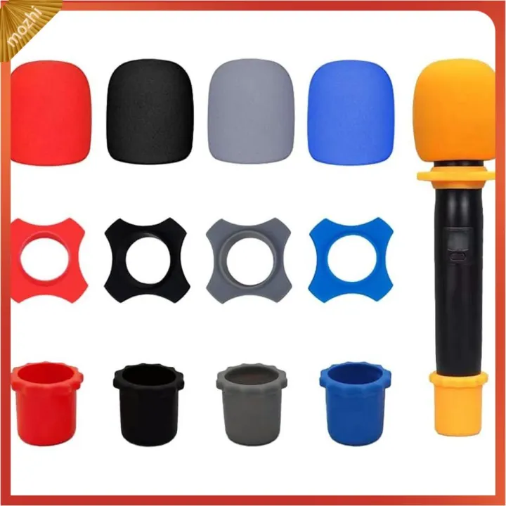 MOZHI Soft Microphone Skidproof Case Silicone Shakeproof Mic Non-Skid ...
