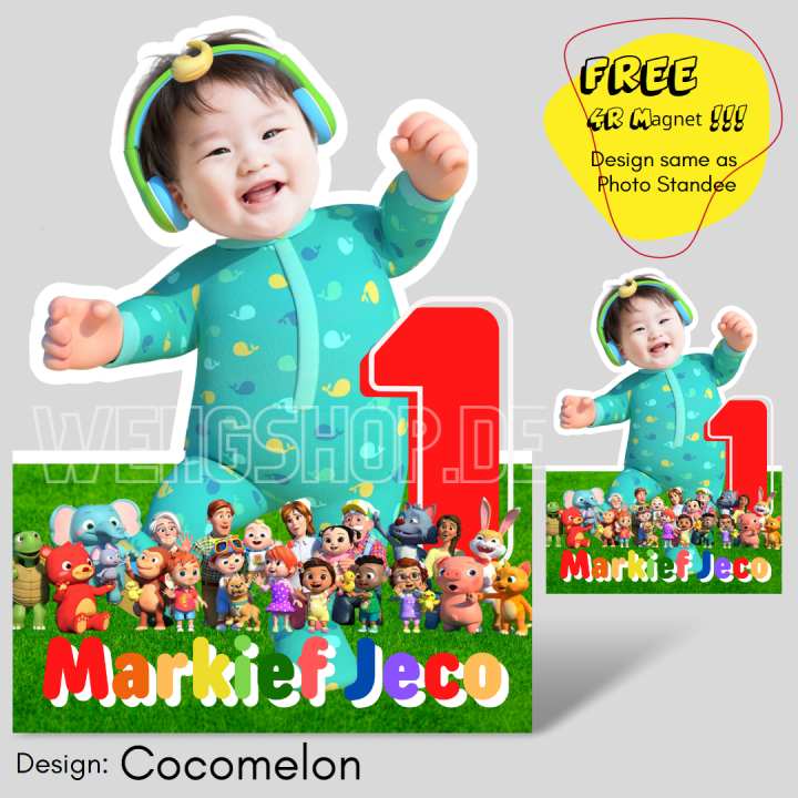 PICTURE STANDEE 8x11.5 Inches Centerpiece for Birthdays Cocomelon Boss ...