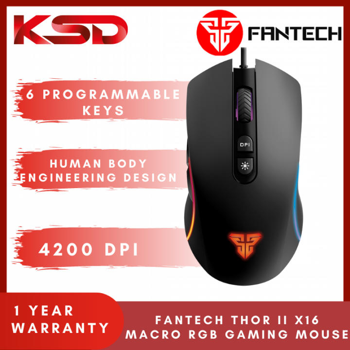 FANTECH X16 Gaming Freak II 6D Laser Mouse AGM-X16 | Lazada